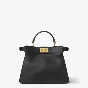 Fendi Peekaboo® Iseeu Small Black Leather Bag Embroidered With Sequins